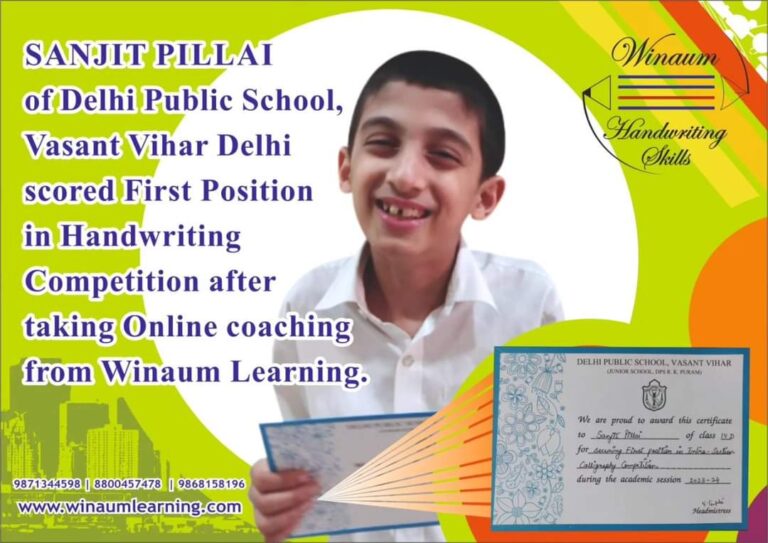 Top 10 Handwriting Classes in Noida | Calligraphy - Winaum Learning